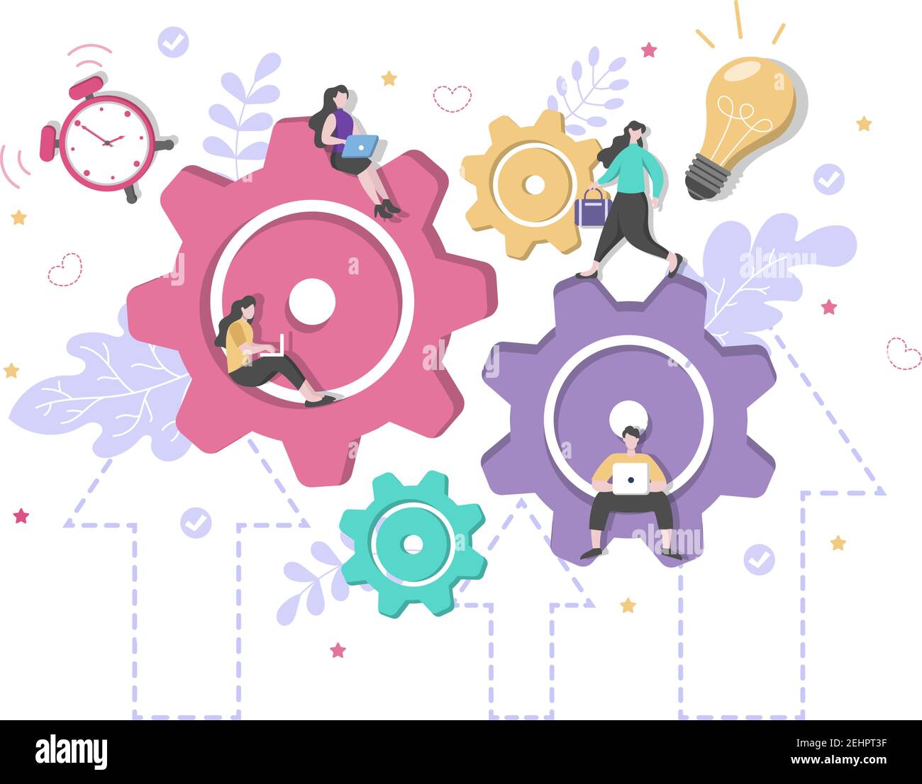 Startup Flat Illustration of business Development process, Innovation ...
