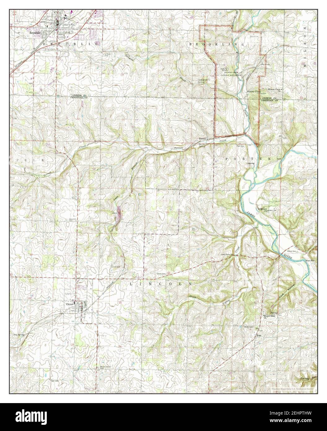 Map of republic missouri hi-res stock photography and images - Alamy