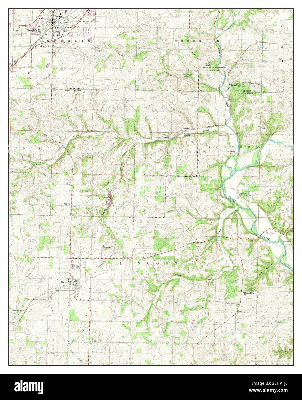 Map of republic missouri hi-res stock photography and images - Alamy