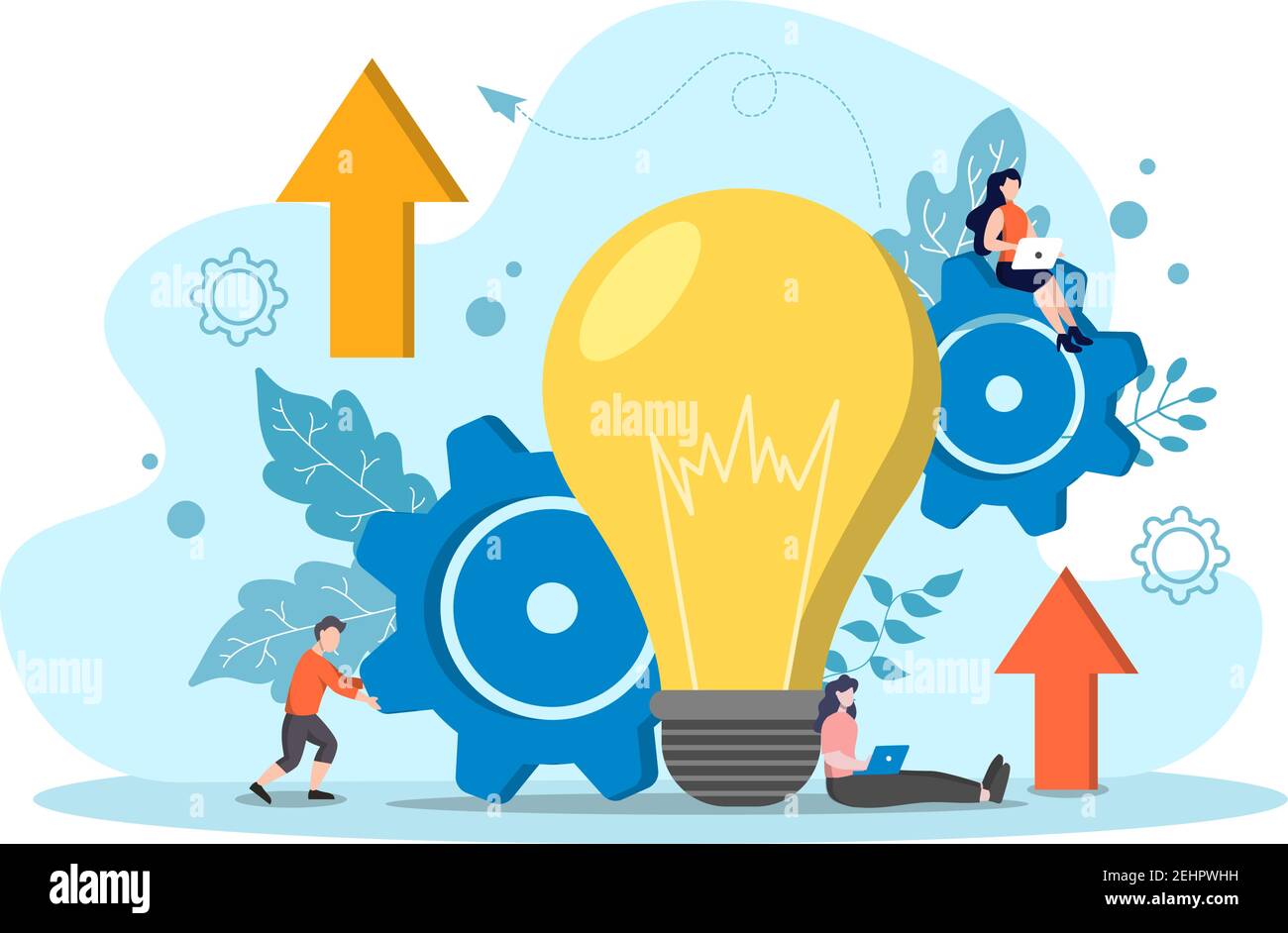 Startup Flat Illustration of business Development process, Innovation ...