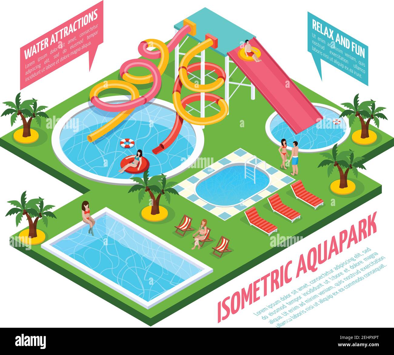 Waterslide family Stock Vector Images - Alamy