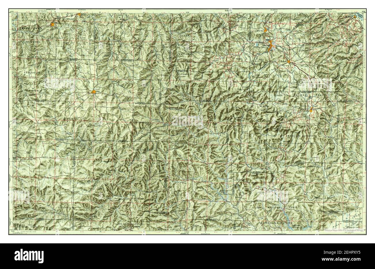 Rolla, Missouri, map 1953, 1:250000, United States of America by ...