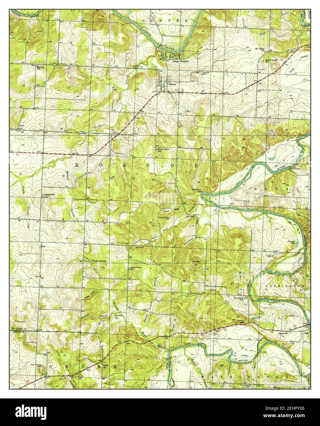 Map of roscoe Cut Out Stock Images & Pictures - Alamy