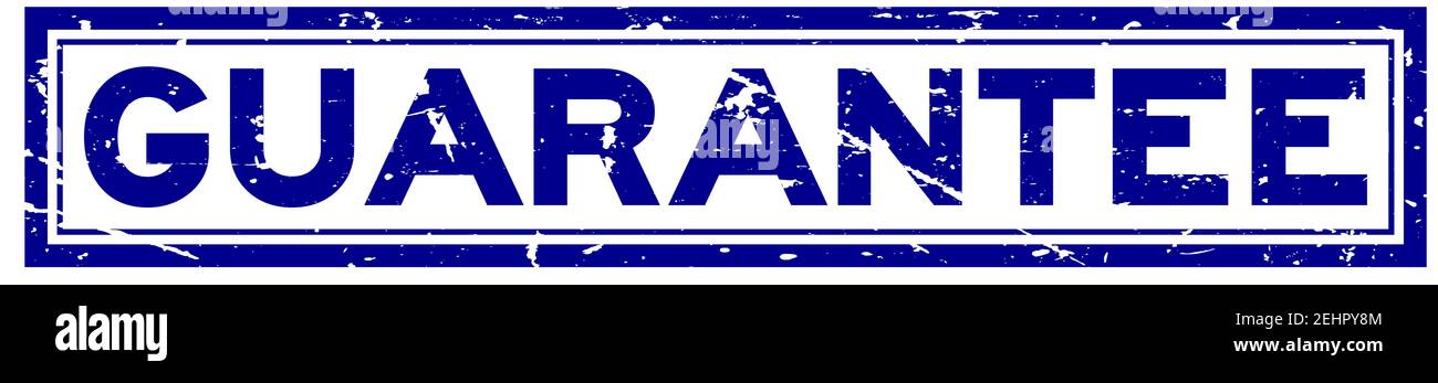 Grunge blue guarantee word square rubber seal stamp on white background Stock Vector Image & Art ...