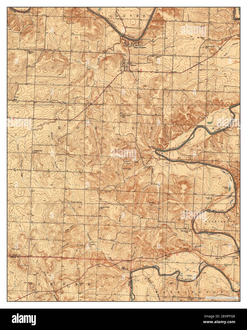 Map of roscoe Cut Out Stock Images & Pictures - Alamy