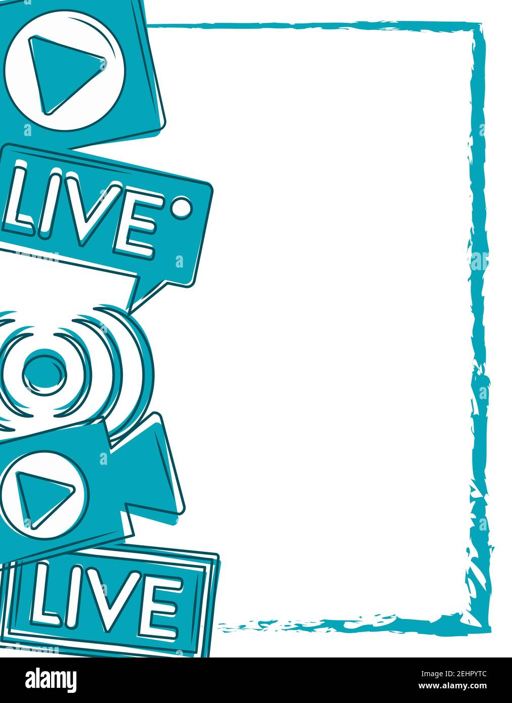 live broadcasting video news, tv stream screen online channel design ...