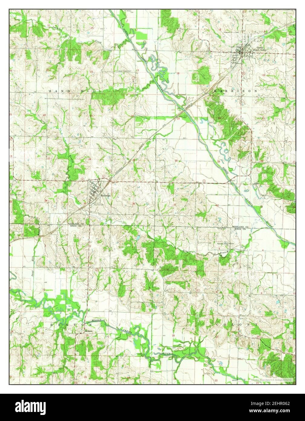 Rutledge, Missouri, map 1965, 1:24000, United States of America by ...
