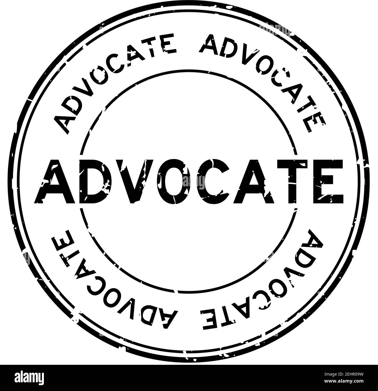 Grunge black advocate word round rubber seal business stamp on white background Stock Vector ...