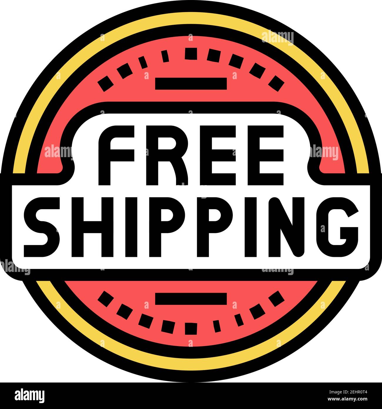 logo free shipping color icon vector illustration Stock Vector Image ...