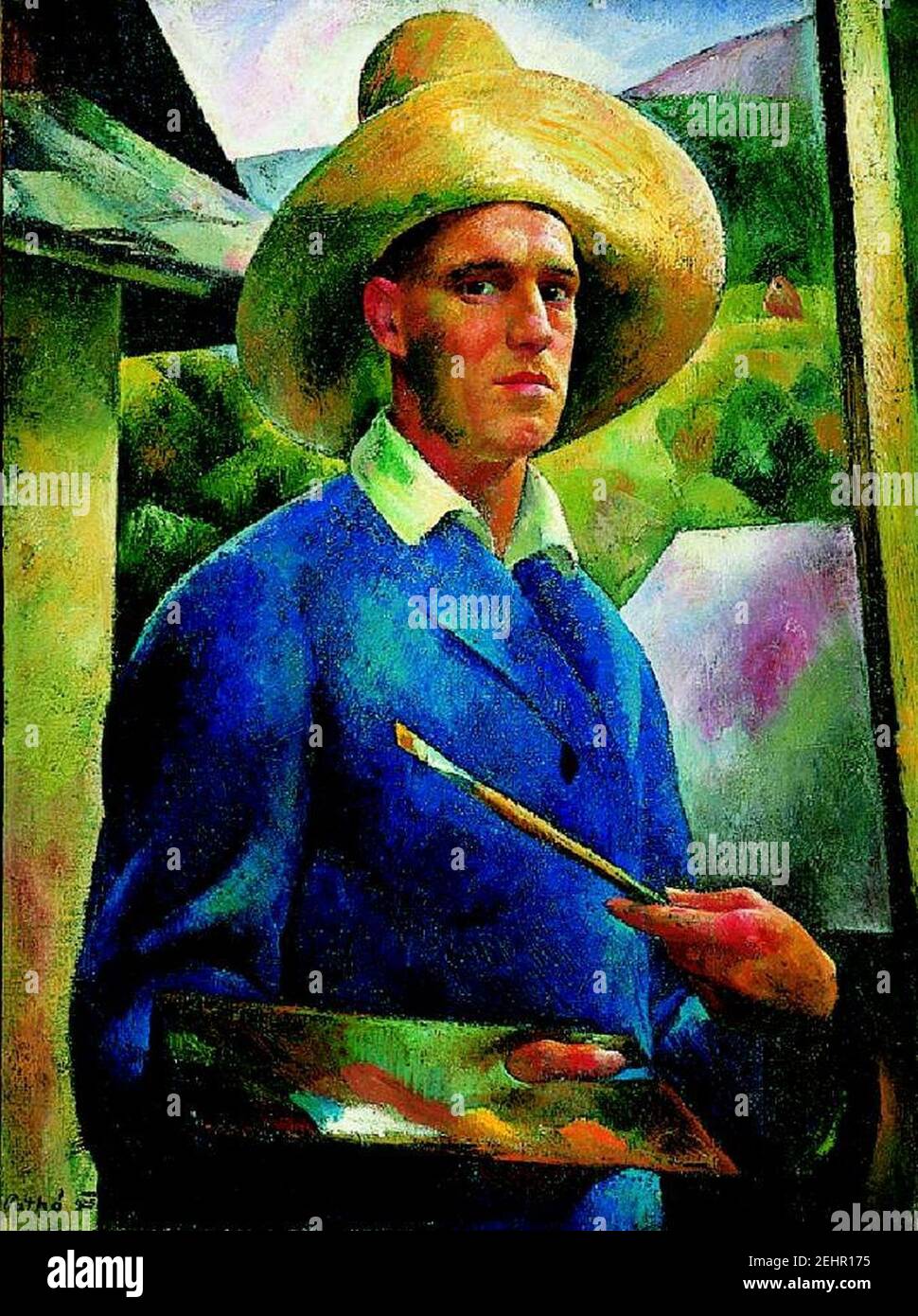 Patkó Self-Portrait with Hat 1925 Stock Photo - Alamy