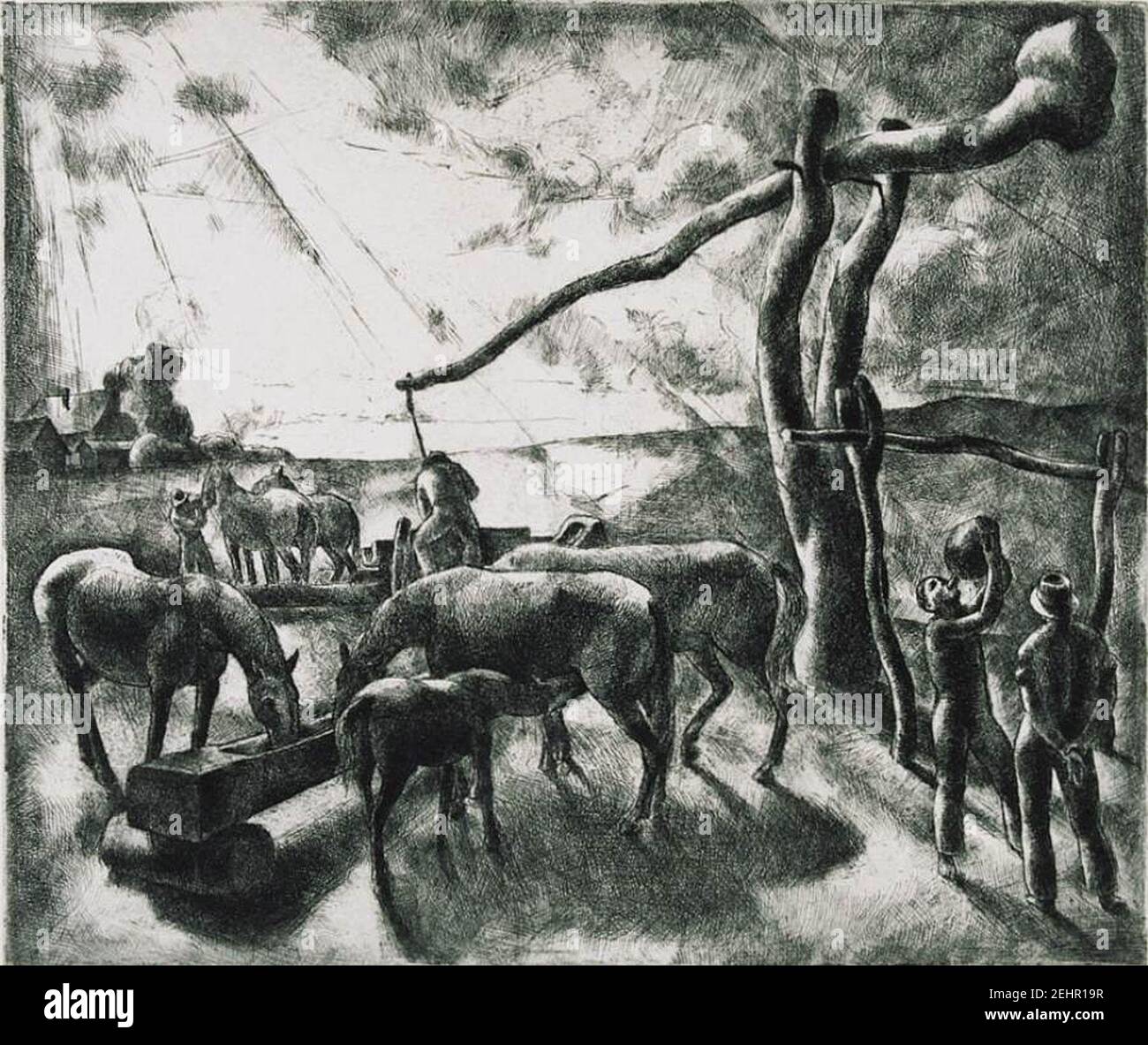 Patkó Well Sweep 1928 Stock Photo - Alamy