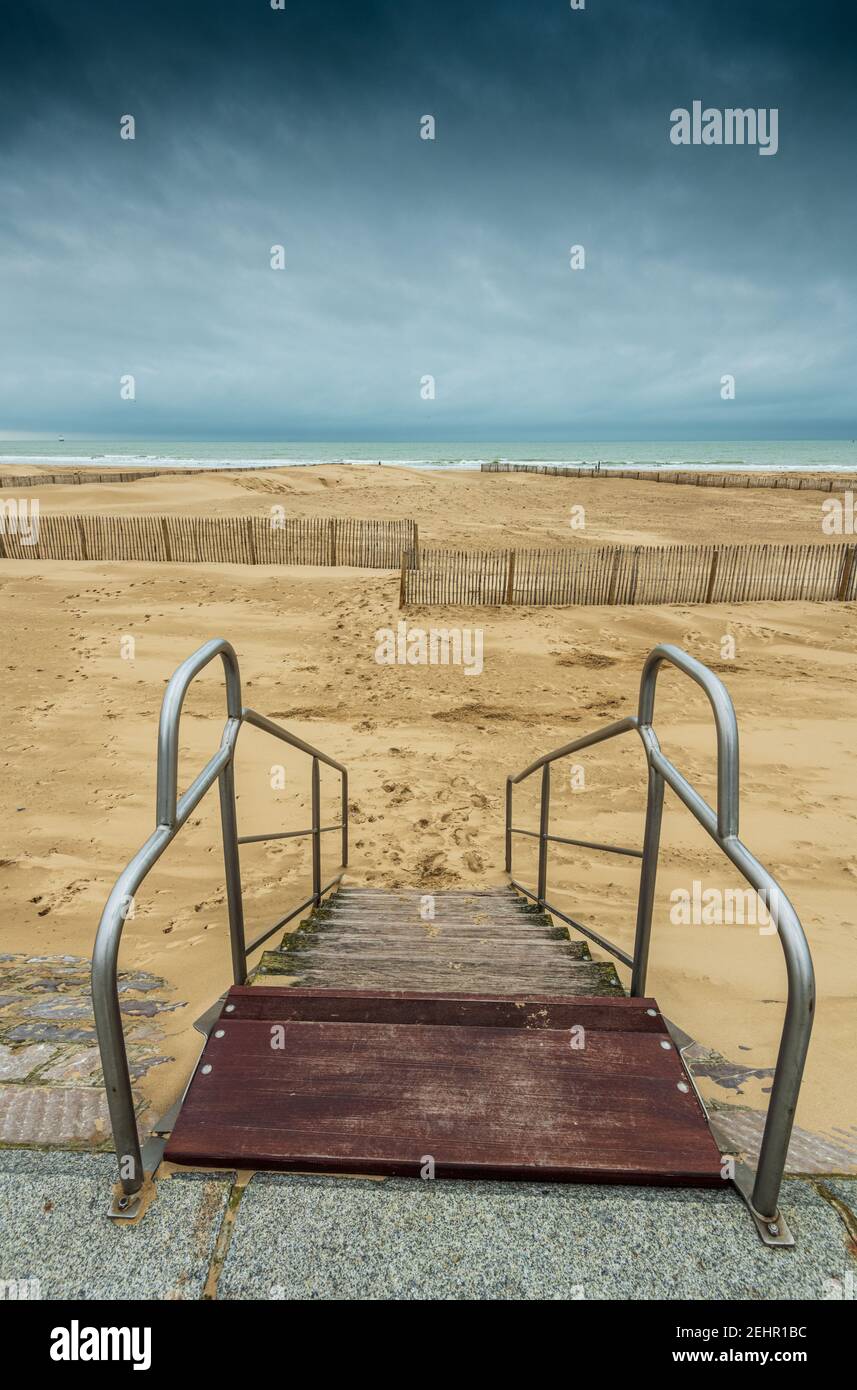 Beach of Calais, France, Côte d'opale Stock Photo - Alamy