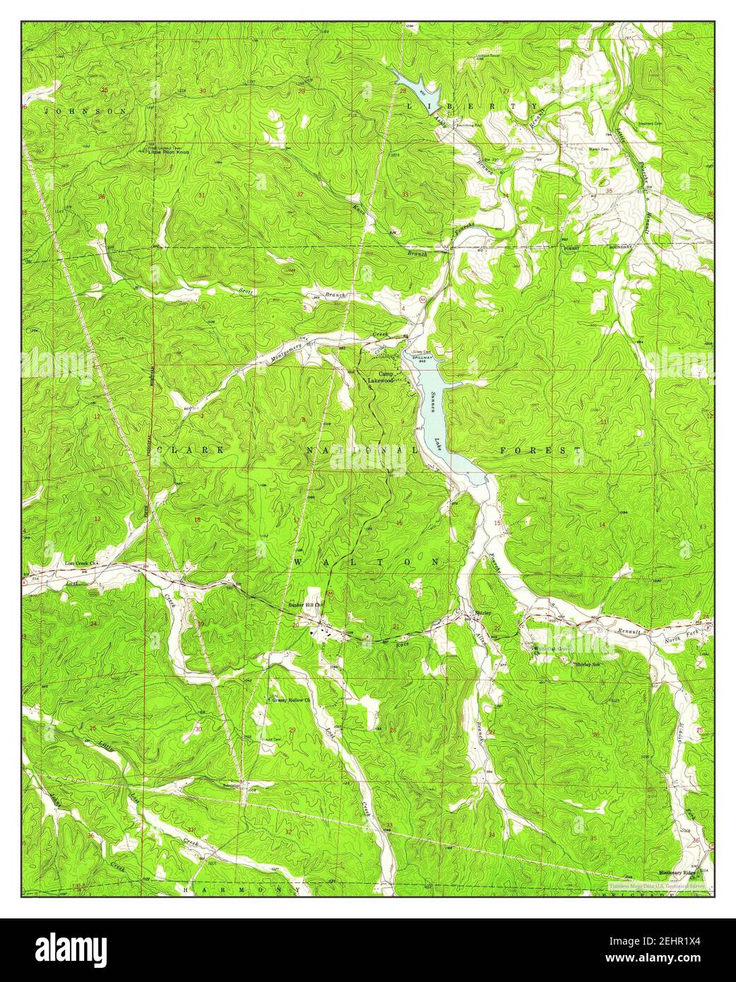 Shirley, Missouri, map 1958, 1:24000, United States of America by ...