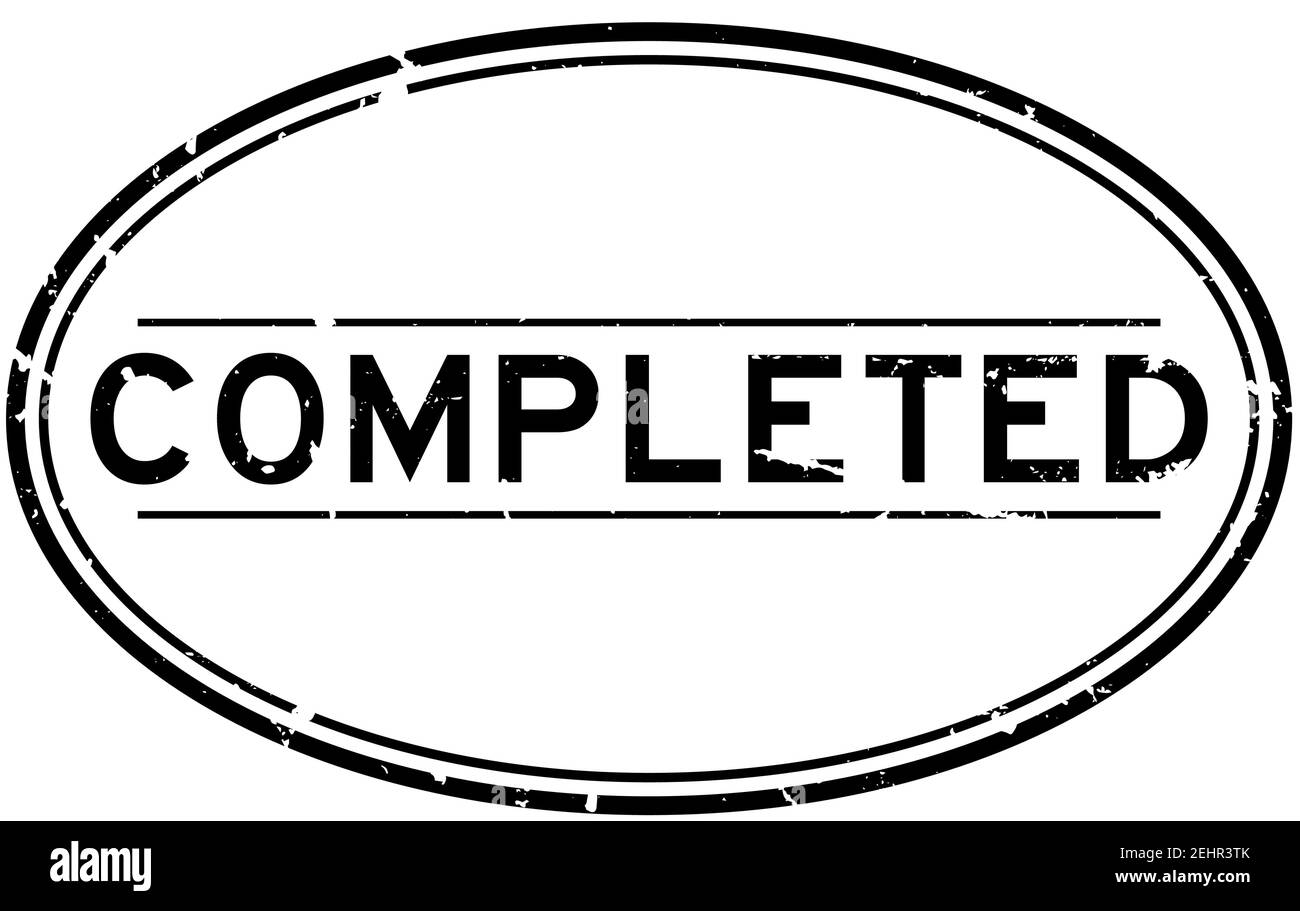 Completed stamp sign seal Black and White Stock Photos & Images - Alamy