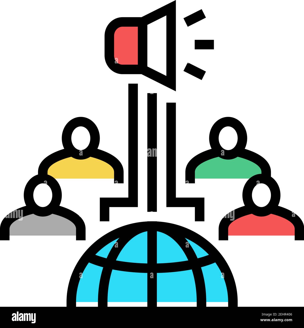 keeping communication color icon vector illustration Stock Vector Image ...