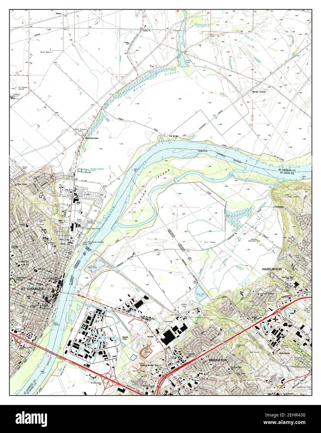 Map of st charles missouri hi-res stock photography and images - Alamy
