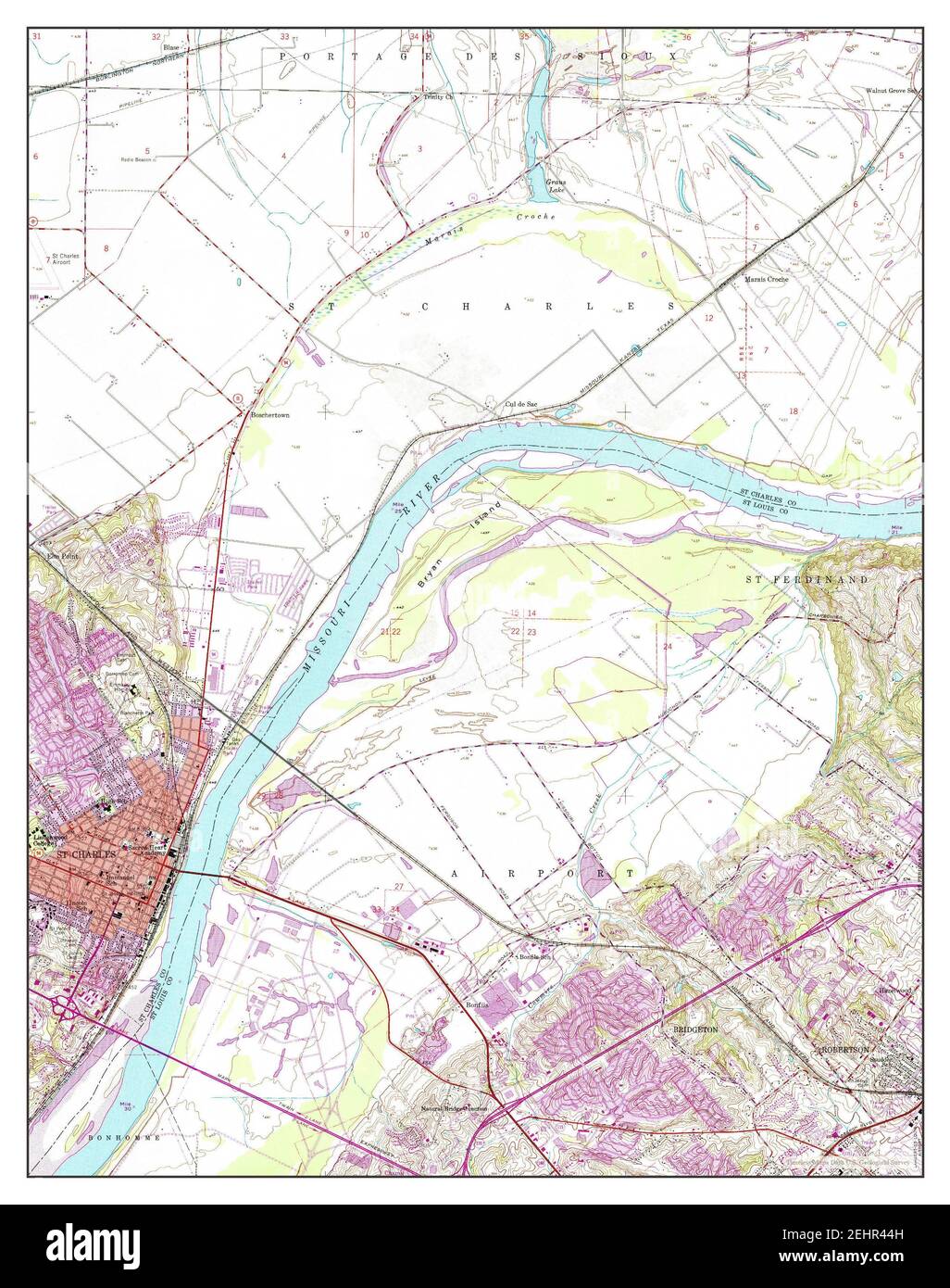 Map Of St Charles Missouri High Resolution Stock Photography and Images ...
