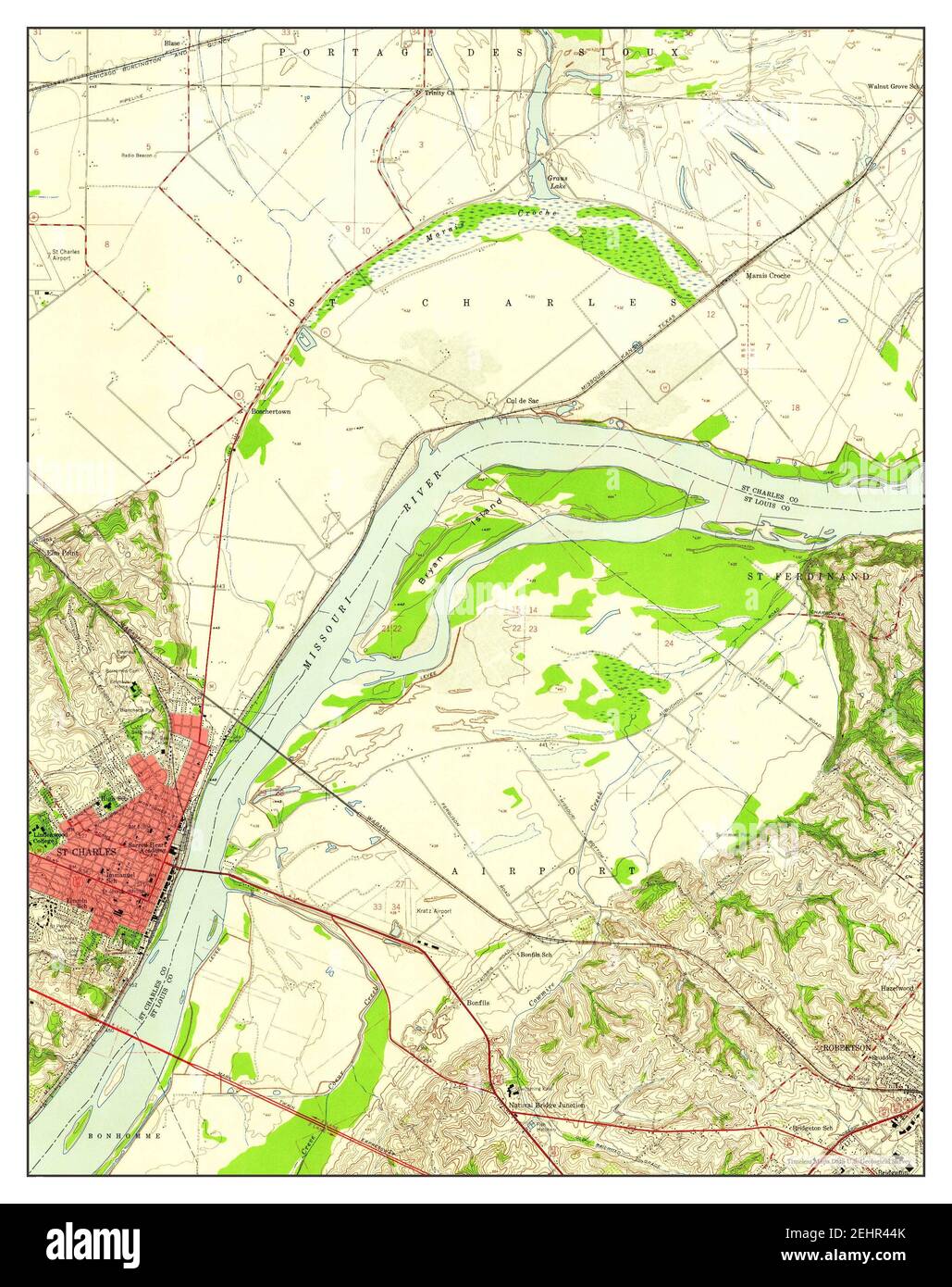 Map of st charles missouri hi-res stock photography and images - Alamy