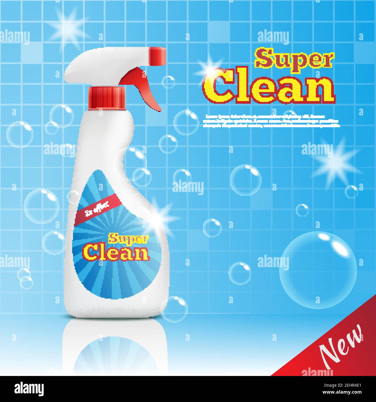 Detergent bottles realistic composition of cleaning product package ...