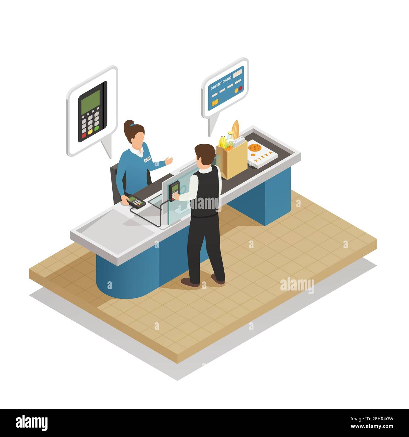 Marketing saleswoman Stock Vector Images - Alamy