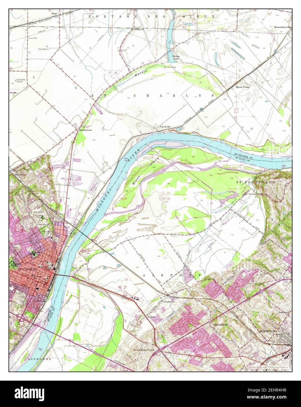 Map of st charles missouri hi-res stock photography and images - Alamy