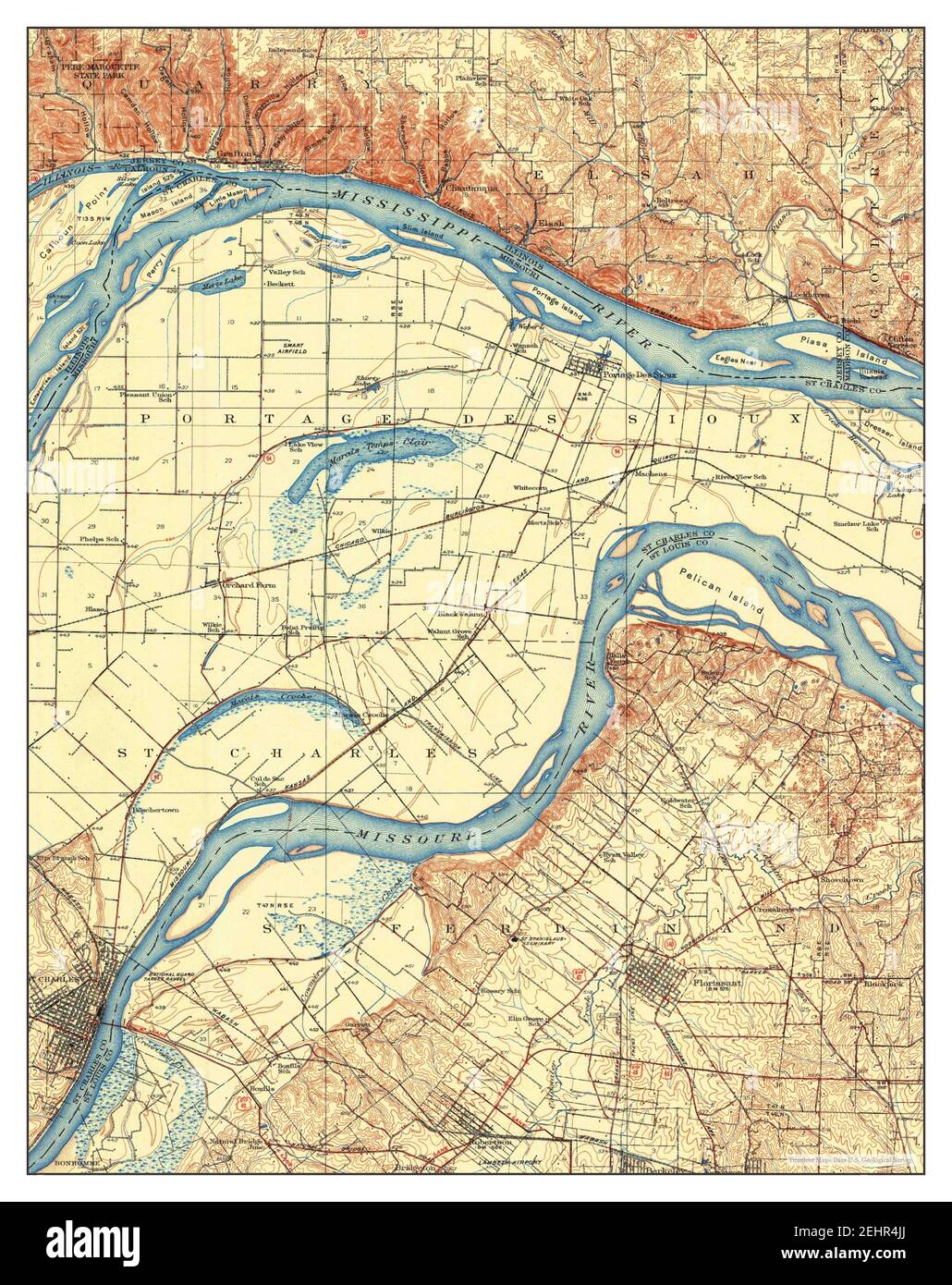 Map of st charles missouri hi-res stock photography and images - Alamy