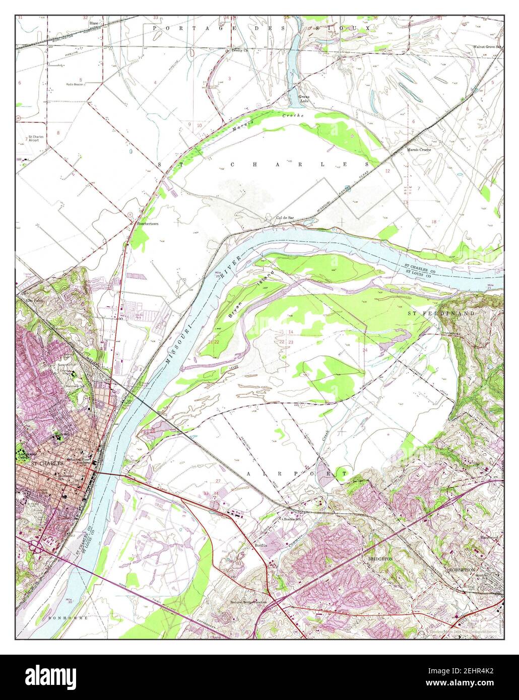 Map of st charles missouri hi-res stock photography and images - Alamy