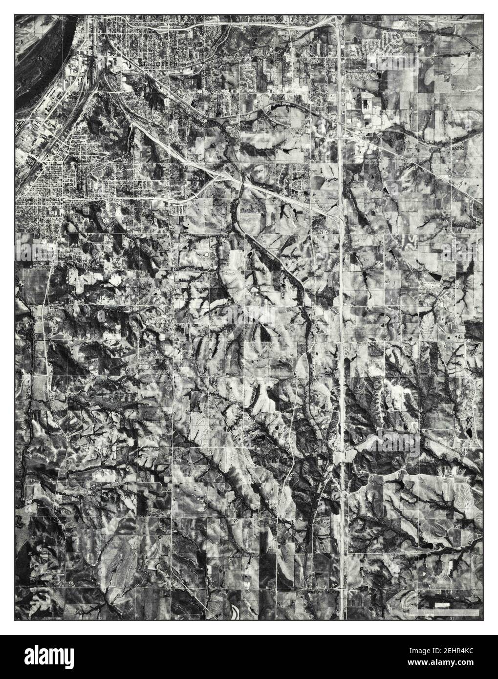 St Joseph South, Missouri, map 1980, 1:24000, United States of America ...