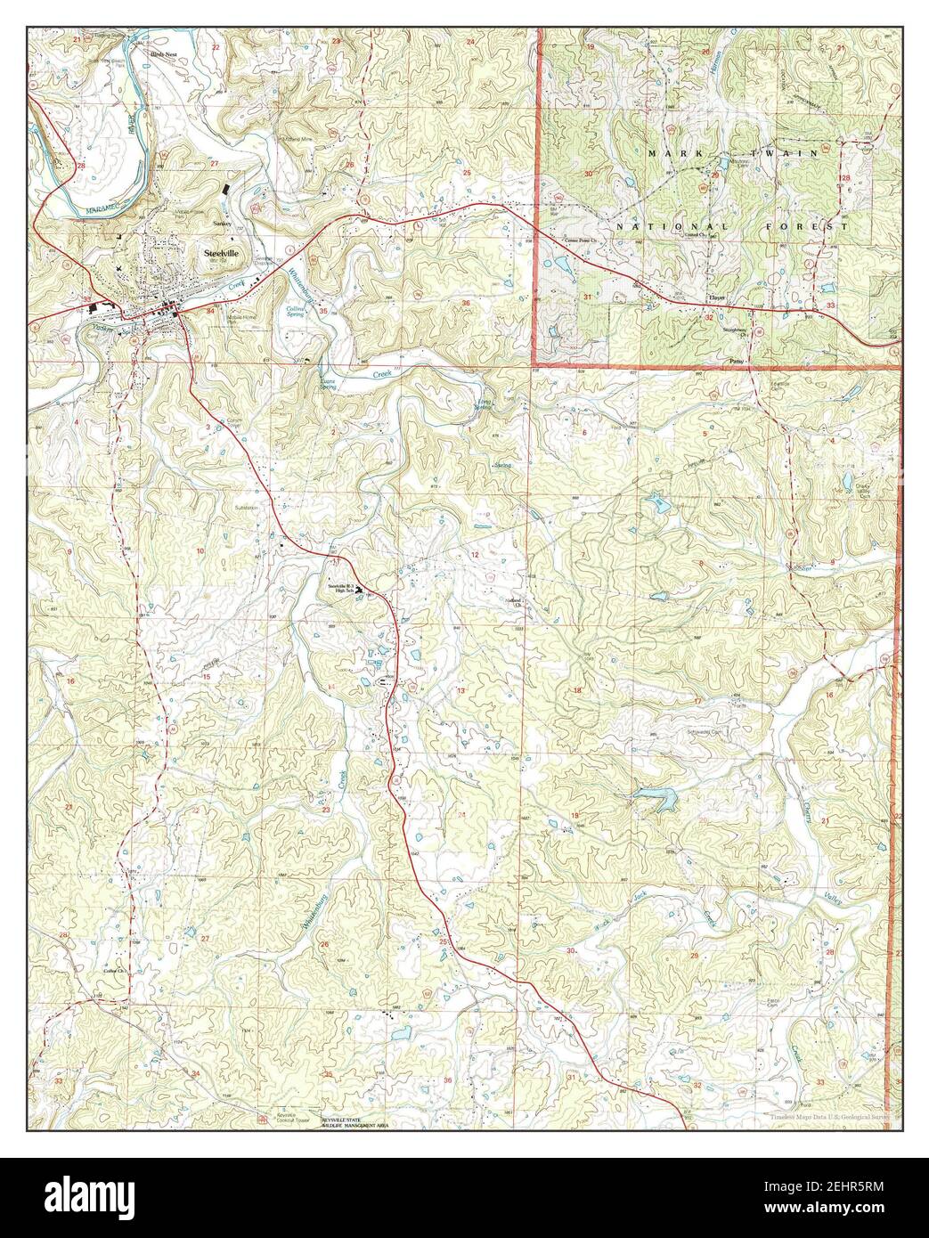 Steelville, Missouri, map 1999, 1:24000, United States of America by ...