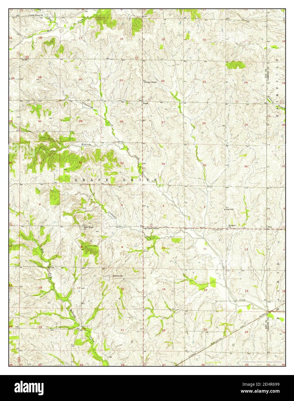 Stet, Missouri, map 1957, 1:24000, United States of America by Timeless ...