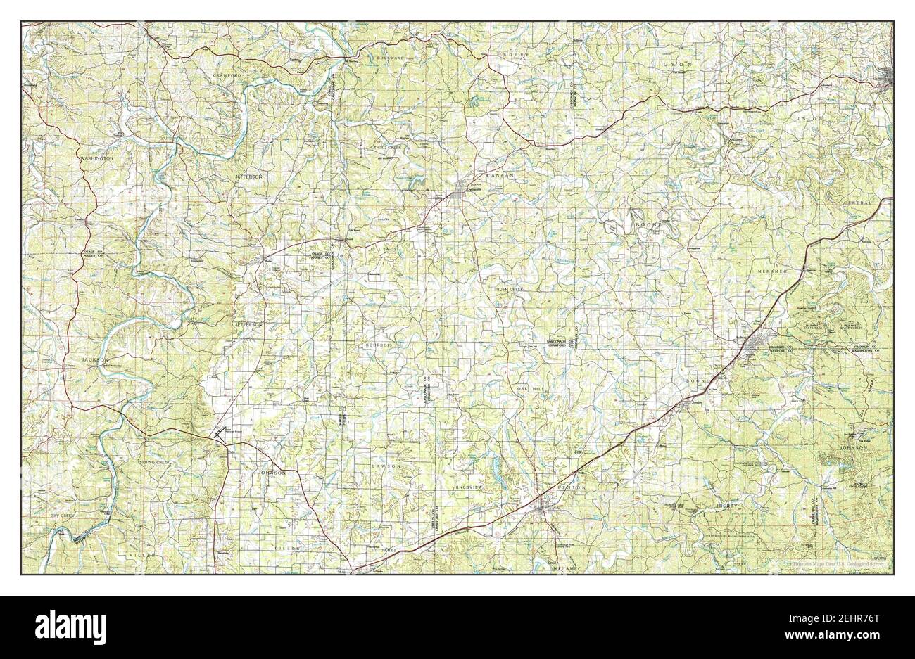 Sullivan missouri map hi-res stock photography and images - Alamy