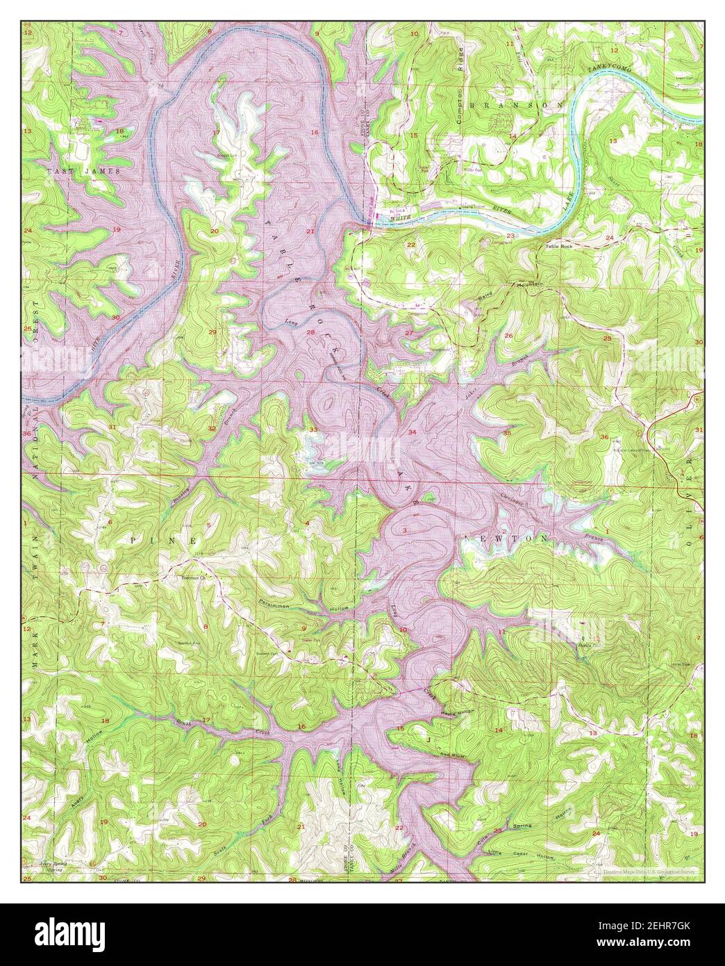 Table Rock Dam, Missouri, map 1956, 1:24000, United States of America ...