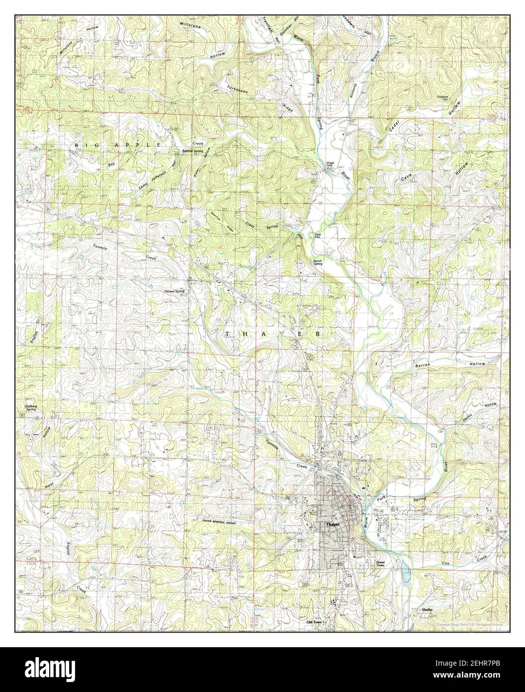 Map of thayer hi-res stock photography and images - Alamy
