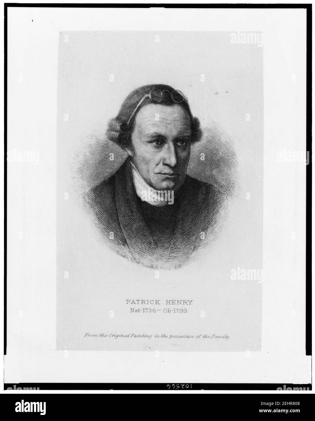 Patrick Henry, Nat 1736-Ob 1799; from the original painting in the ...