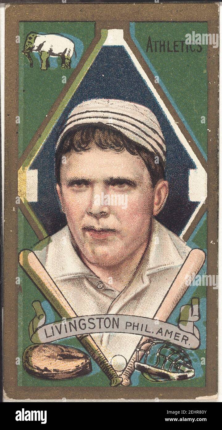 Patrick J. Livingston, Philadelphia Athletics, baseball card portrait Stock Photo - Alamy