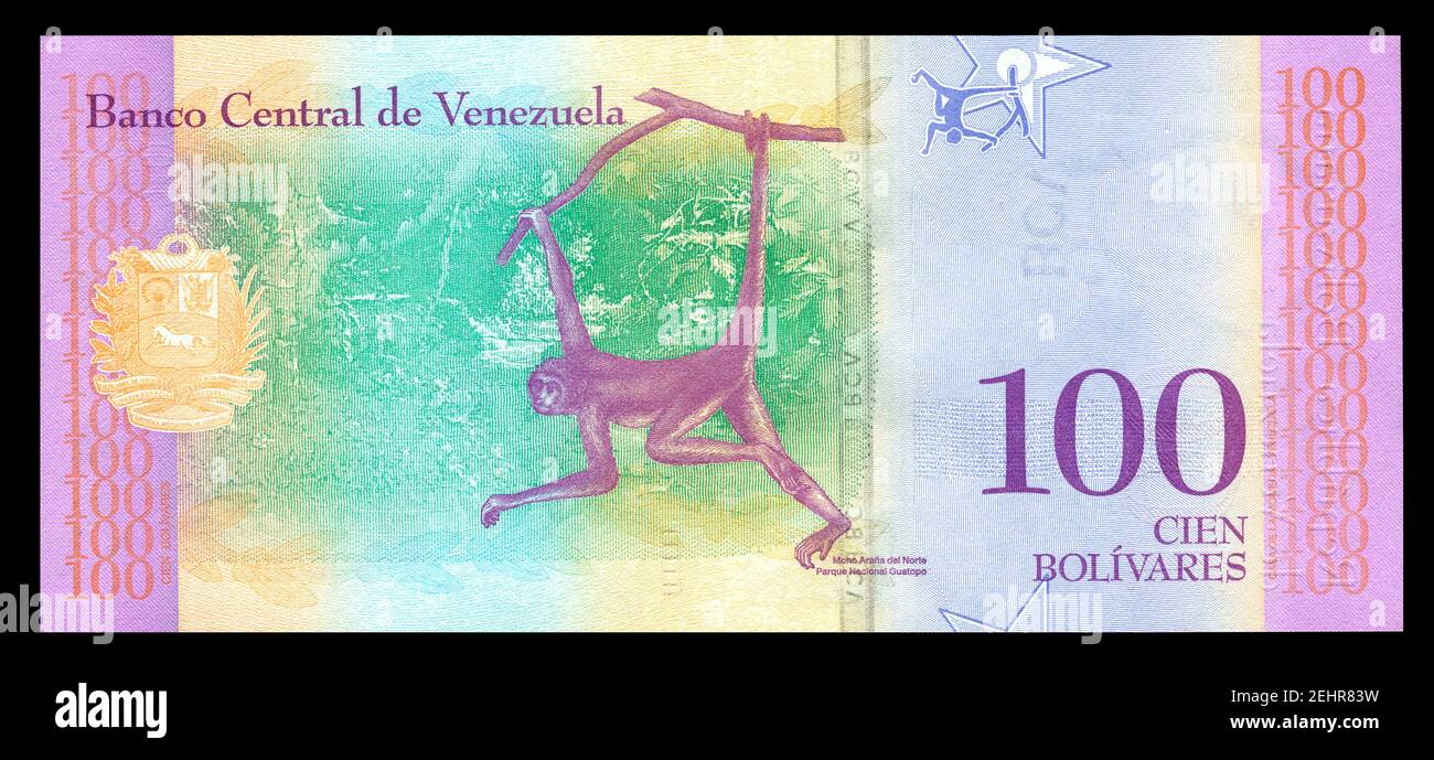 100 bolivar note hi-res stock photography and images - Alamy