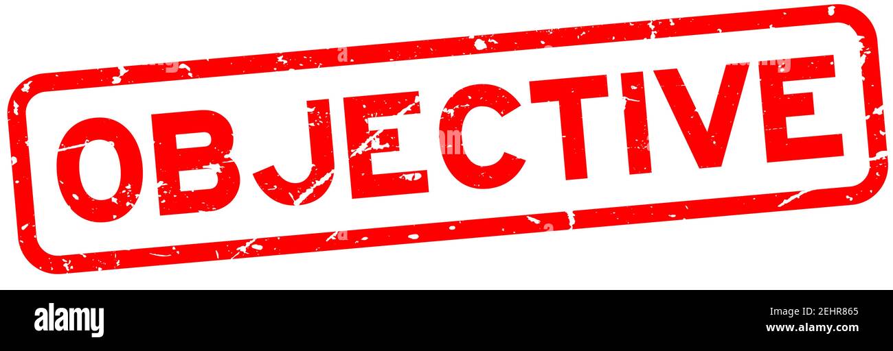 Grunge red objective word square rubber seal stamp on white background Stock Vector Image & Art ...