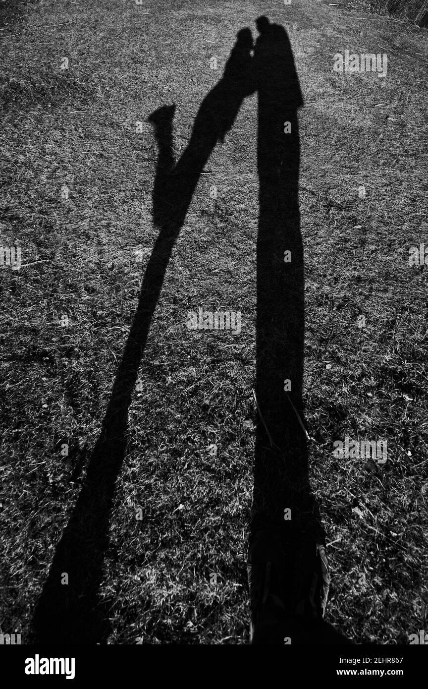 black and white images of people shadow Stock Photo - Alamy