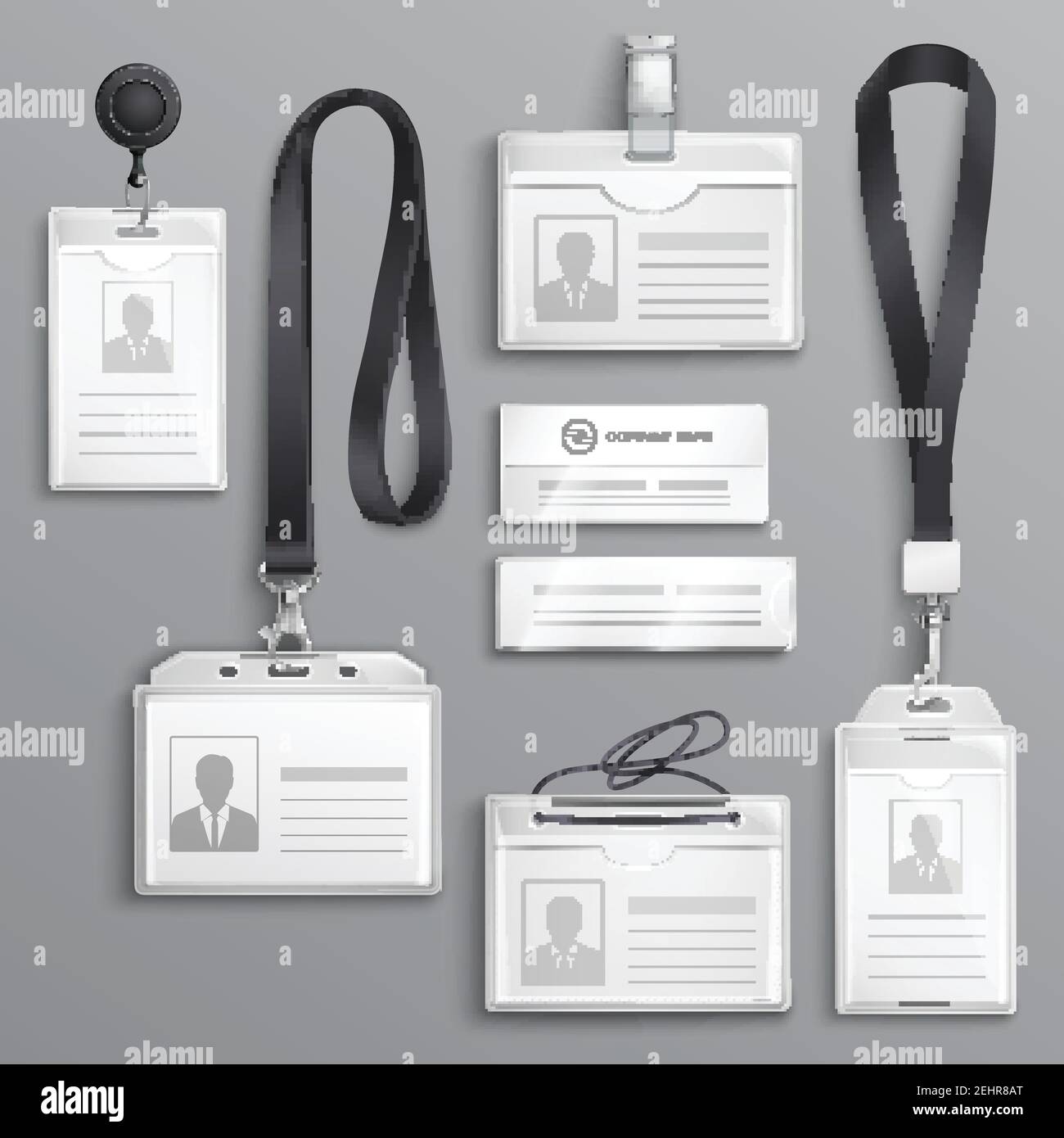 Laminated identity badge Stock Vector Images - Alamy