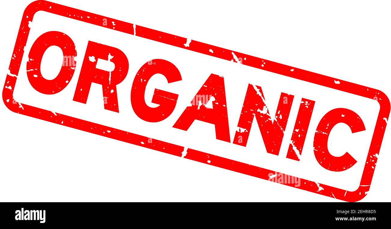 Grunge red organic word square rubber seal stamp on white background Stock Vector Image & Art ...