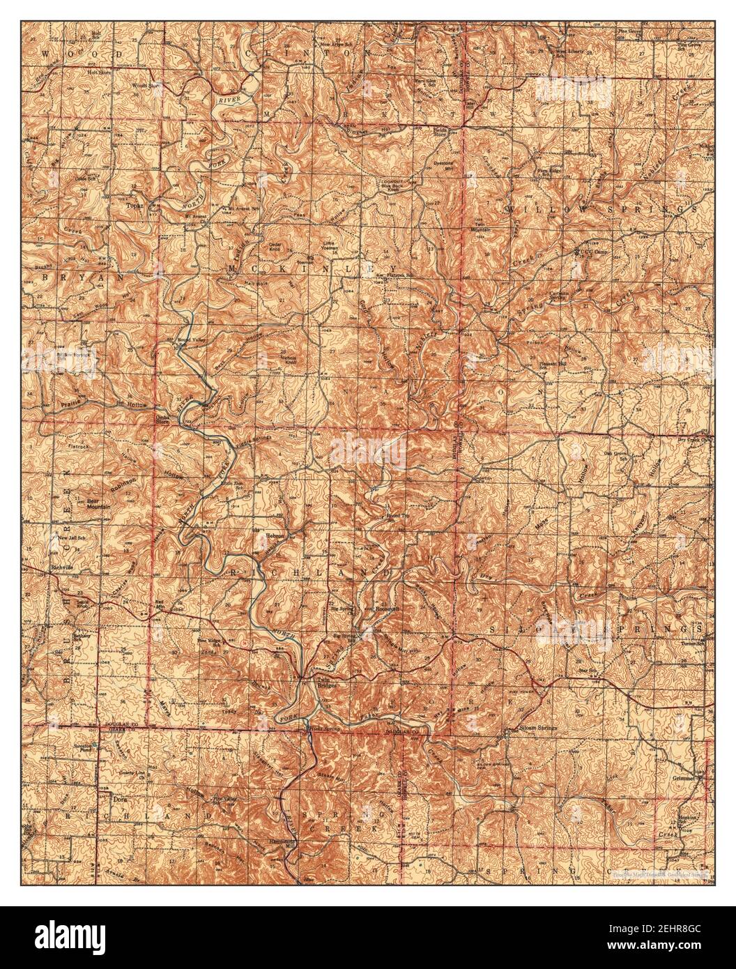Topaz, Missouri, map 1941, 1:62500, United States of America by ...