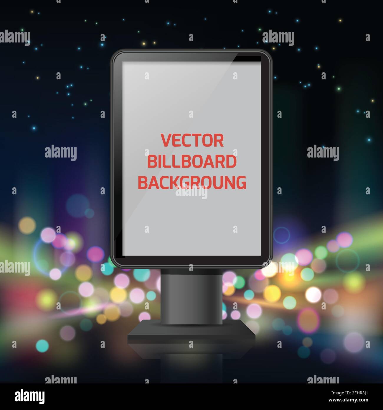 Street advertisement vertical banner with white background and red ...