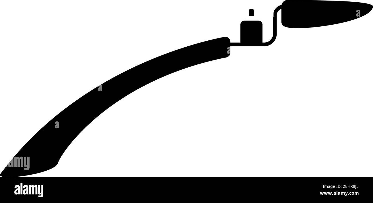 Bike Fender Icon. Black Glyph Design. Vector Illustration Stock Vector ...