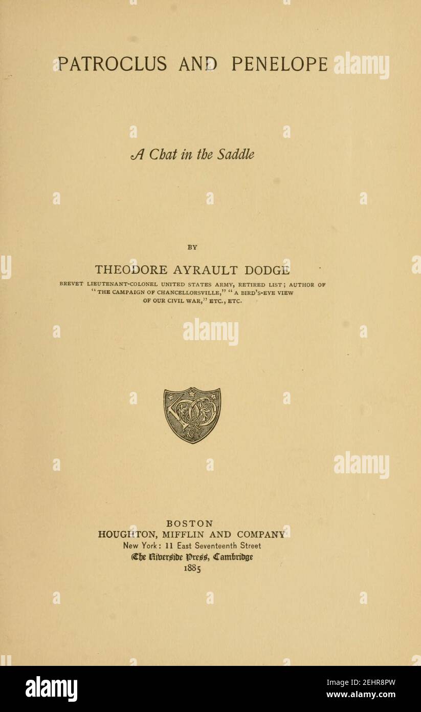 Patroclus and Penelope Stock Photo - Alamy