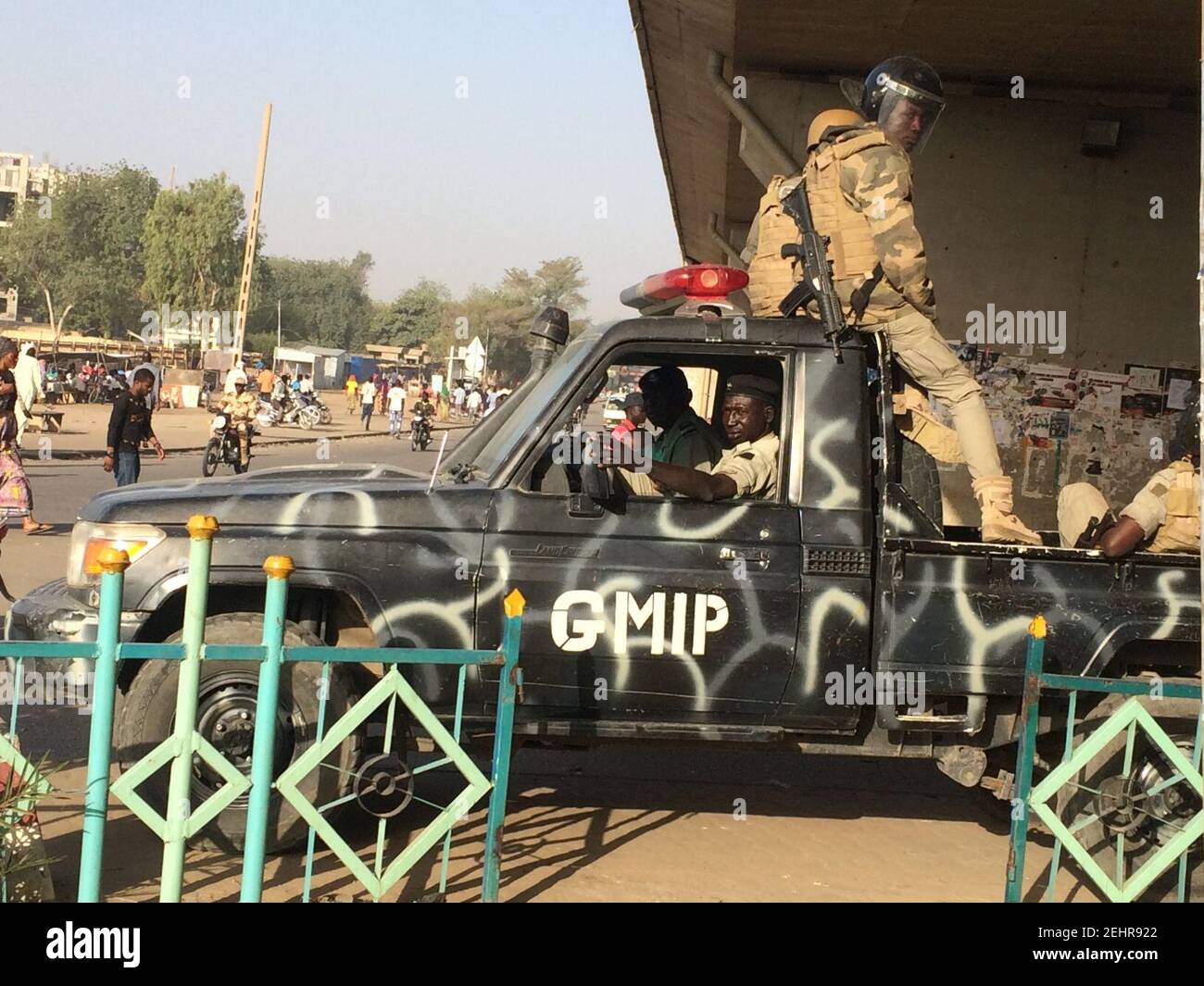 Patrol of the Chadian National Police patrols in Ndjamena, 2018 Stock ...