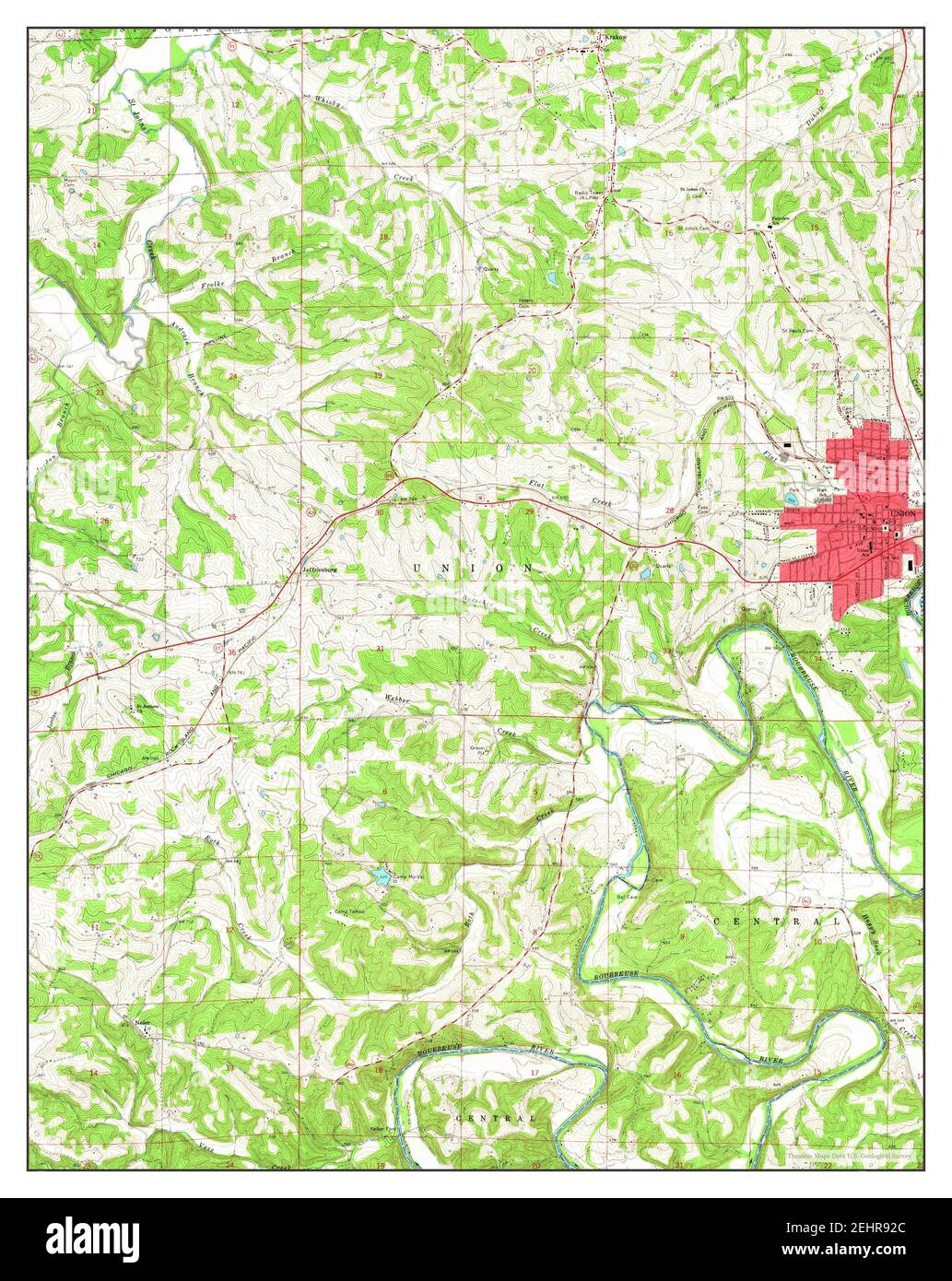 Map of union missouri hi-res stock photography and images - Alamy