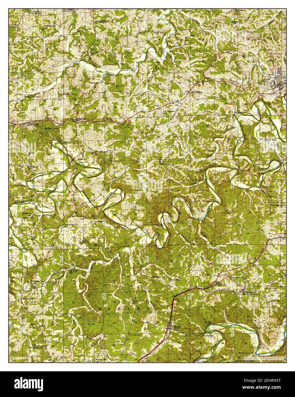 Map of union missouri hi-res stock photography and images - Alamy