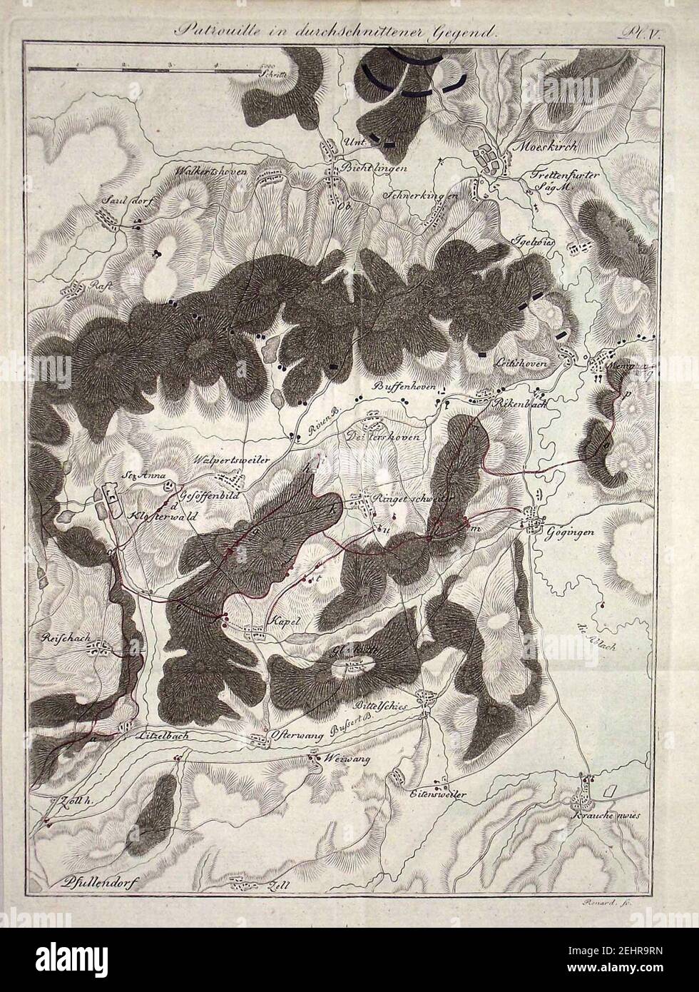 Patrouille in durchschnittener Gegend Messkirch Stock Photo - Alamy