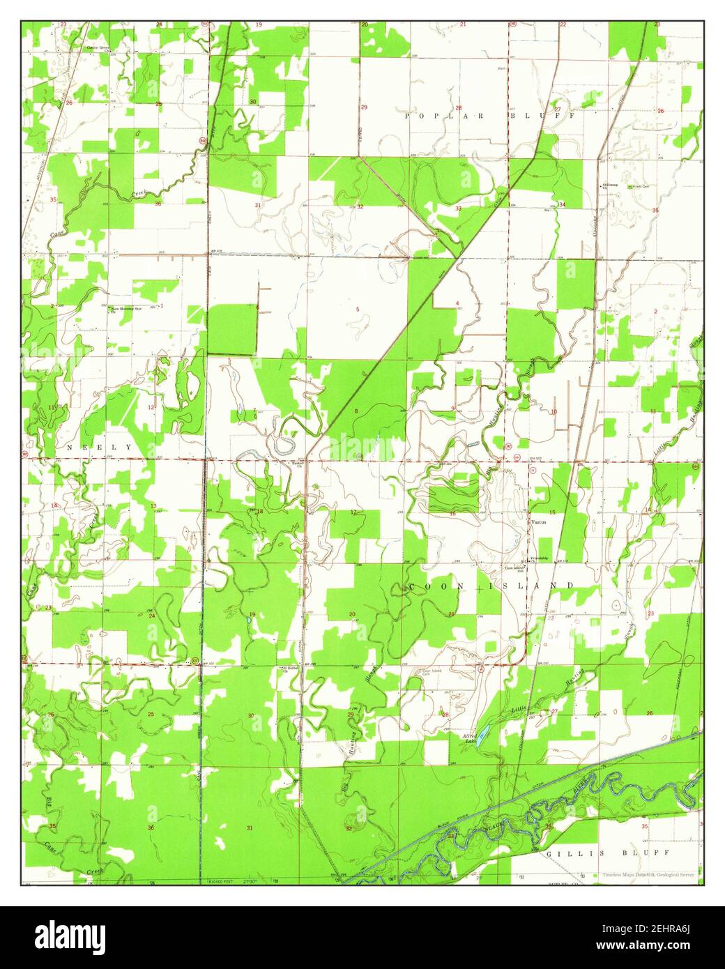 Vastus, Missouri, map 1964, 1:24000, United States of America by ...