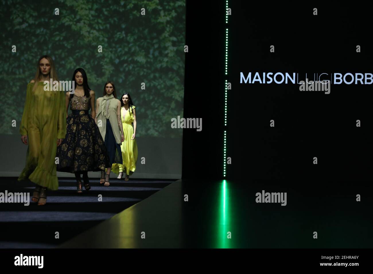 Rome, Italy. 19th Feb, 2021. Models on a runway during "Ama" at ...